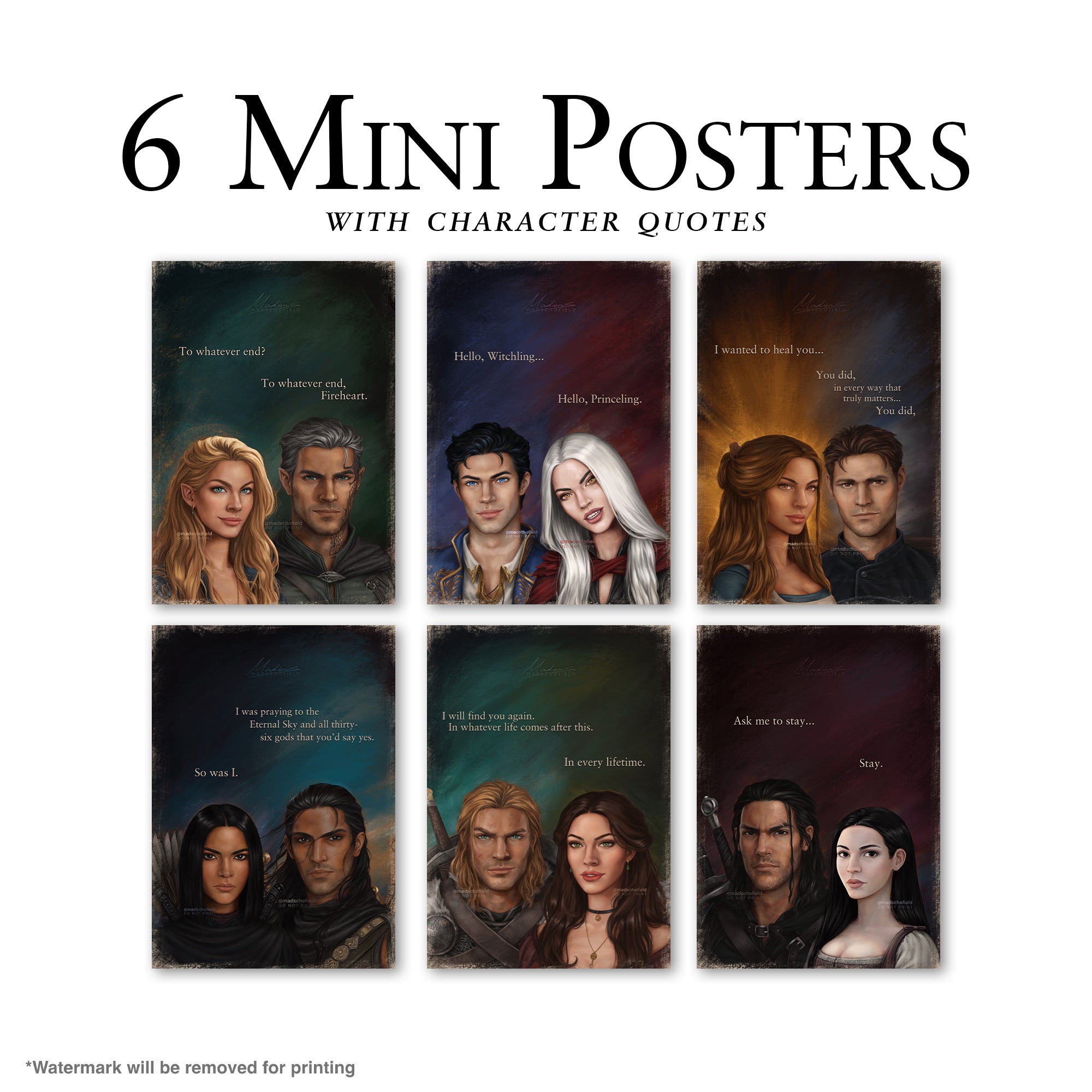 ToG Couples (with quotes) Mini Print | Bundle – Madschofield